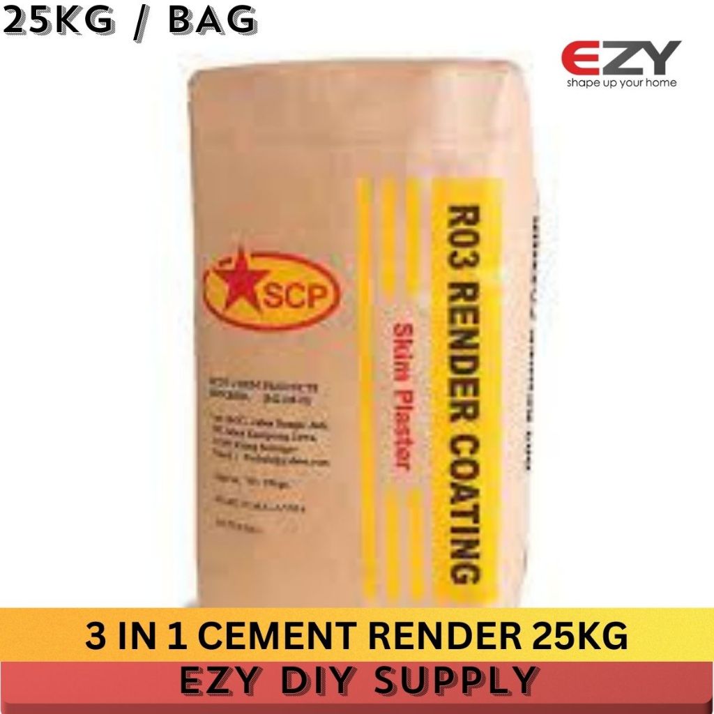 (25KG) 3 in 1 Cement Ready Mix Simen Sedia Campur Pre Mix Plaster | Shopee Malaysia