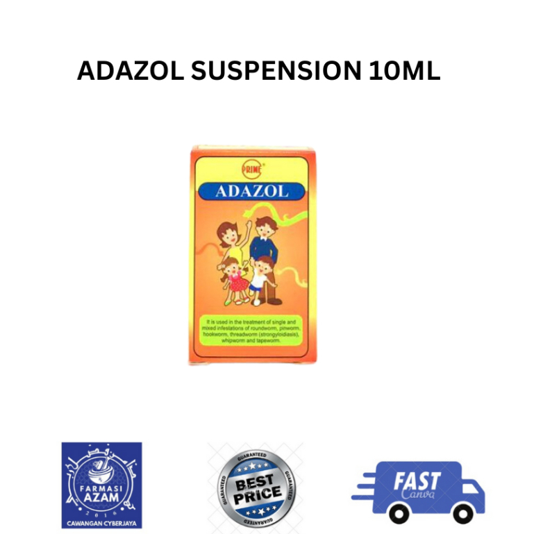 ADAZOL SUSPENSION LIQUID 10ML (UBAT CACING) | Shopee Malaysia