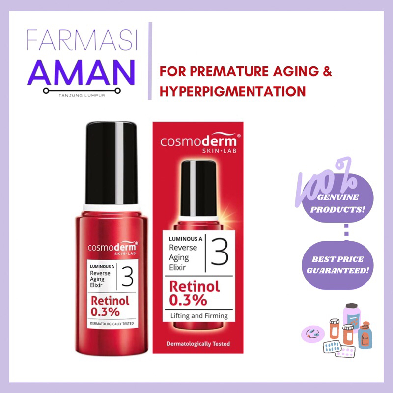 Cosmoderm Luminous A Reverse Aging Elixir (15ml / 30ml) | Shopee Malaysia