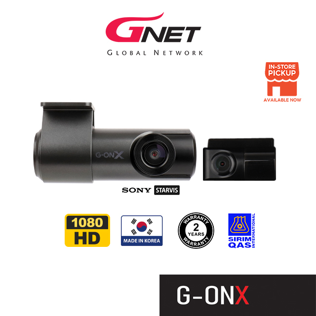 GNet G-ONX 1080P FHD|FHD 2CH Car Dashcam Full Set Front + Rear + Cable ...