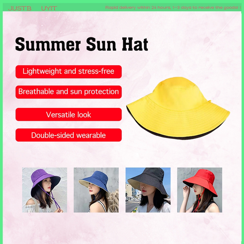 Fisherman Hat Joker summer travel Sun Hat Double-Sided Hat Big Eaves ...