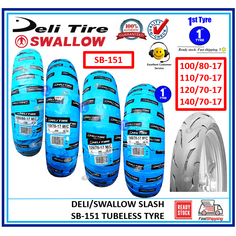 DELI/SWALLOW SB-151 SB151 SLASH 100/80-17, 110/70-17, 120/70-17, 140/70 ...