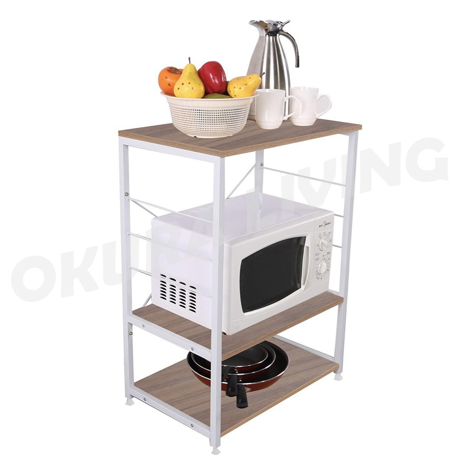 OKURA 3 Tier Multipurpose Kitchen Shelf Kitchen Rack Home Living Modern ...