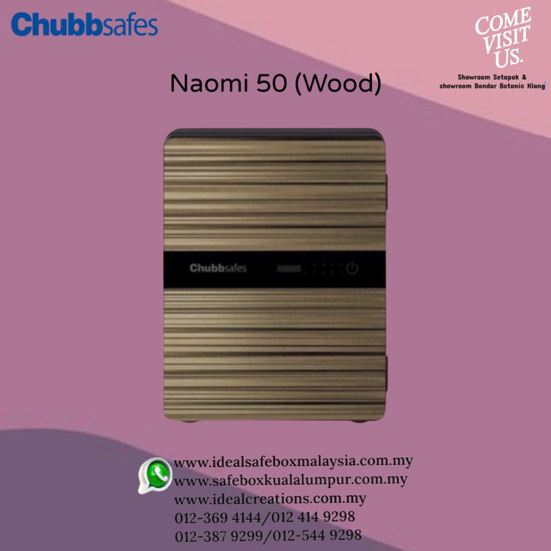 Chubbsafes Naomi 50 (WOOD) (63kg) - digital lock/ touch keypad | Shopee ...