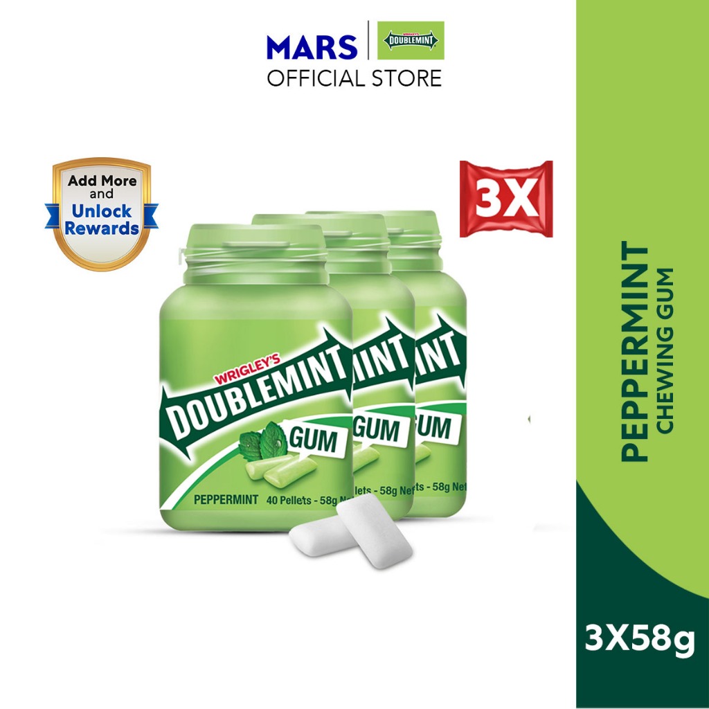 [Bundle of 3] Doublemint Peppermint Bottle Gum / Chewing | Shopee Malaysia