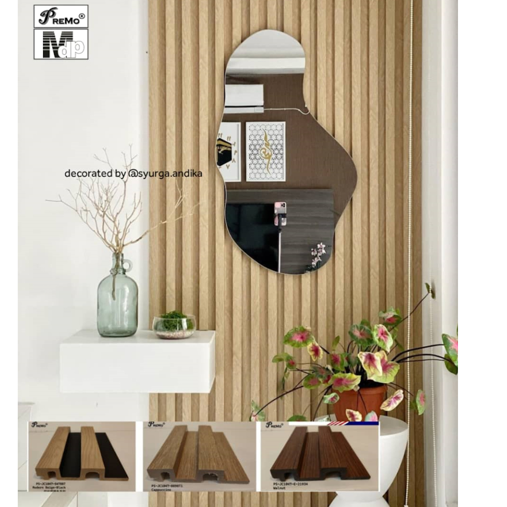 PREMO Fluted/Flat Wall Panel-Duo Tone TV WALL-290cm Long 9.5ft-Wall ...