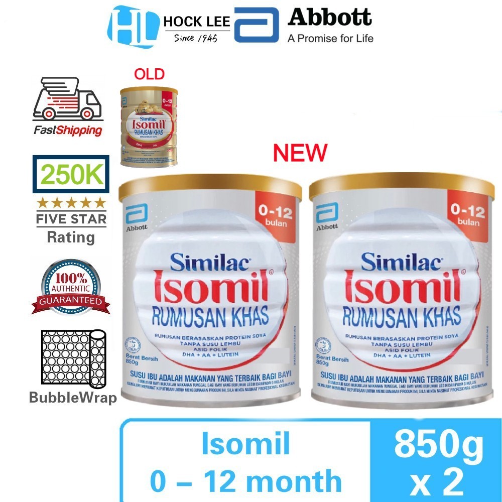 RM168.30* Isomil 0 - 12 Months 850g x 2 (new packing) | Shopee Malaysia