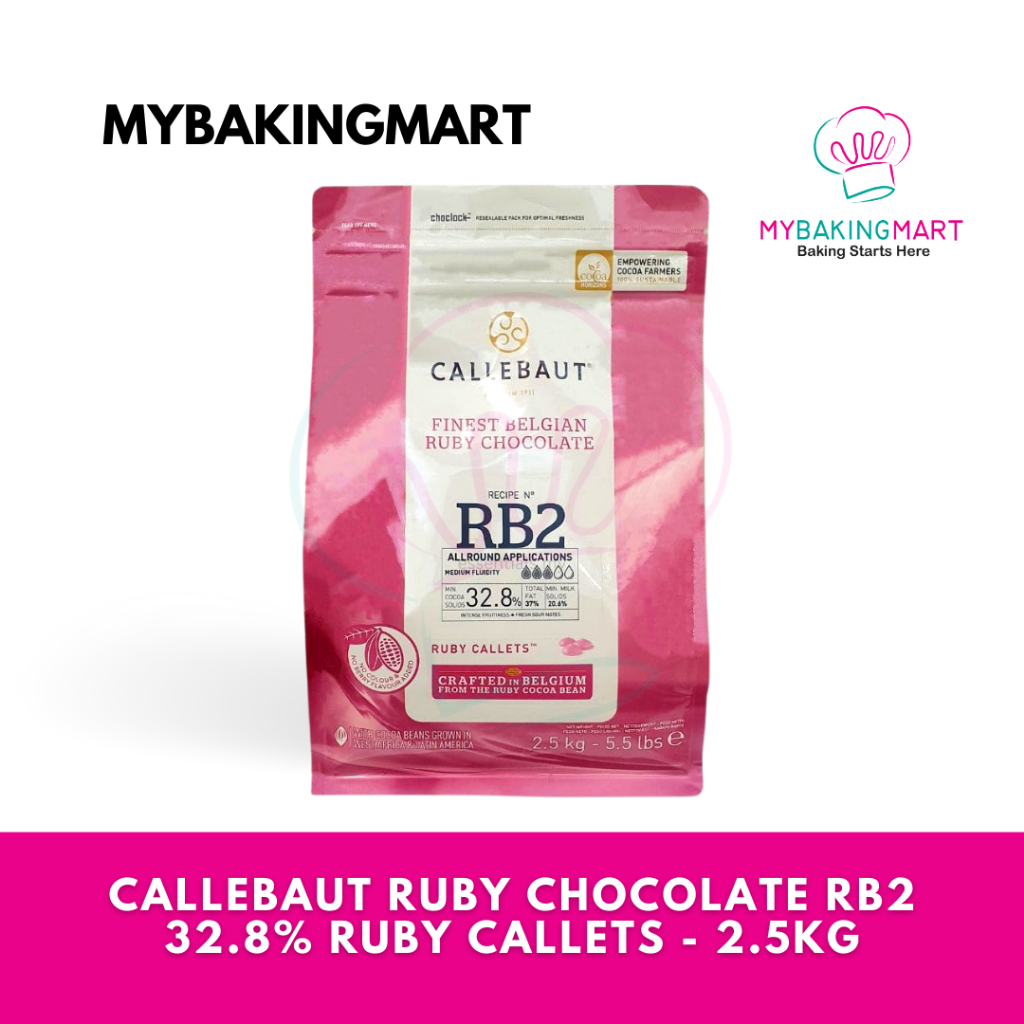 Callebaut Ruby R2 Ruby Callet Chocolate Couverture 32.8% 2.5kg | Shopee Malaysia
