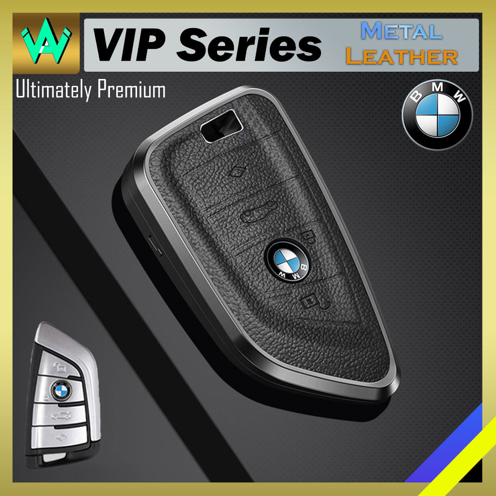 BMW Aluminium Alloy Genuine Leather Car Key Cover 3 5 7 Series X1 X3 X3 ...