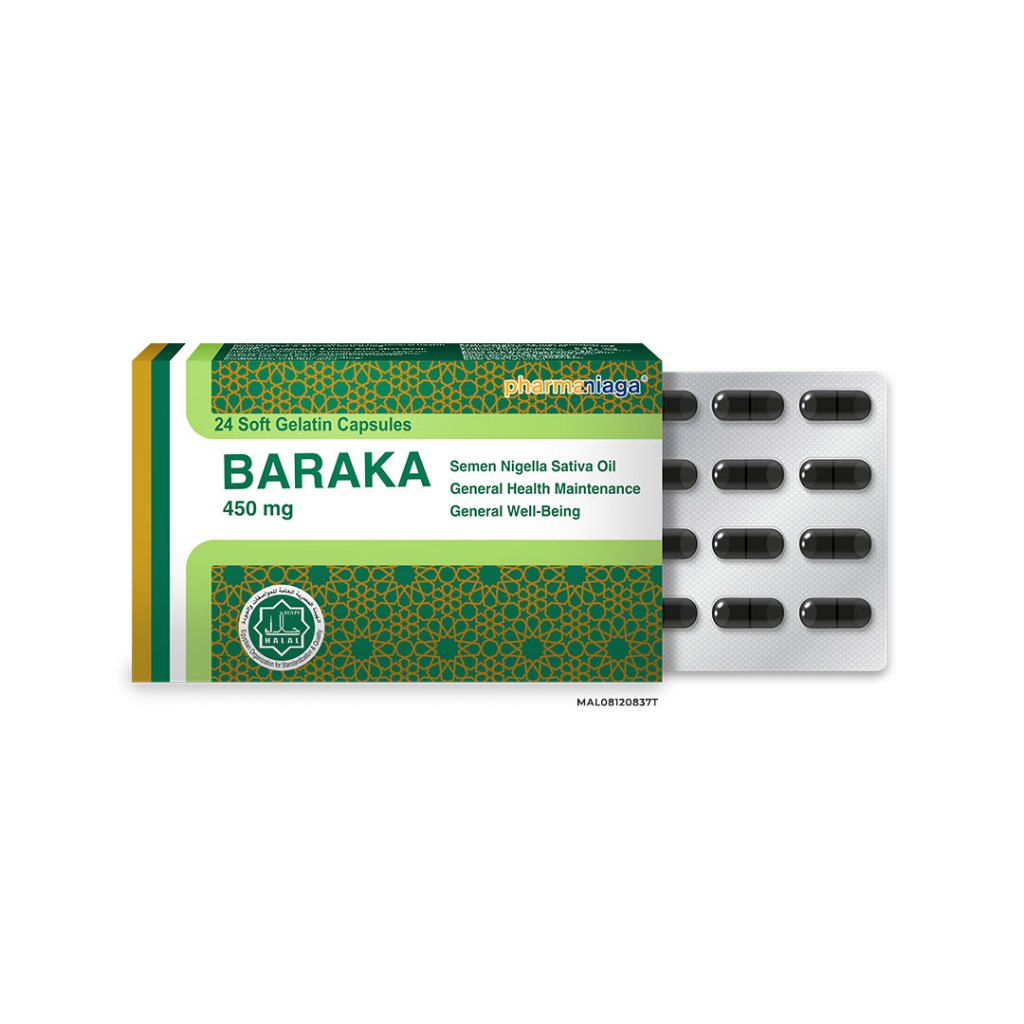 ORIGINAL BARAKA 24 SOFTGEL (450MG HABBATUS SAUDA) | Shopee Malaysia