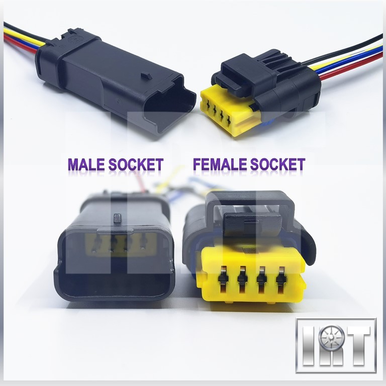 4 Pin Fuel Pump Distributor Plug Socket Peugeot Citroen Renault Wire ...