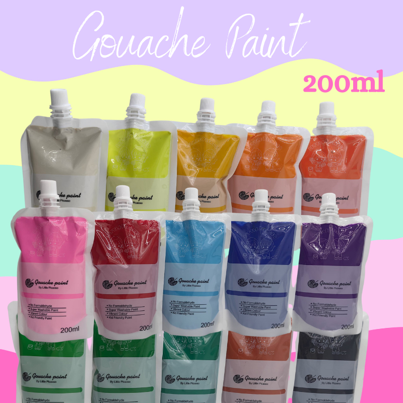 (Ready Stock) Gouache Colour Paint Rainbow Nikki Crayola Kids Washable ...