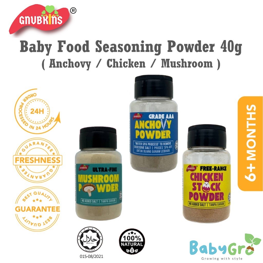 (HALAL) LBG Gnubkins Baby Food Seasoning Powder 40g (Chicken | Anchovy ...