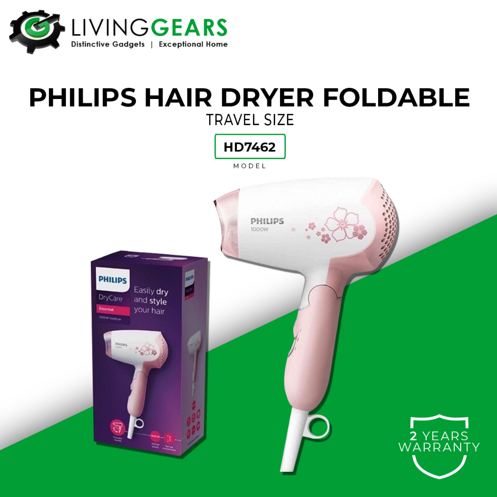Philips Foldable Travel Hair Dryer DryCare Compact (HP8108) | Shopee ...