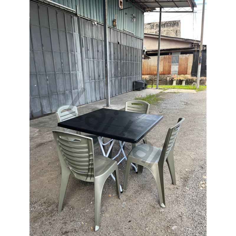 🔥Free Shipping🔥Table Dining Set [1 Table + 4 Chairs]/ Meja makan 4 ...
