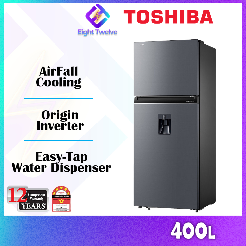 Toshiba 2 Doors Inverter Refrigerator With Water Dispenser | 360L 400L ...