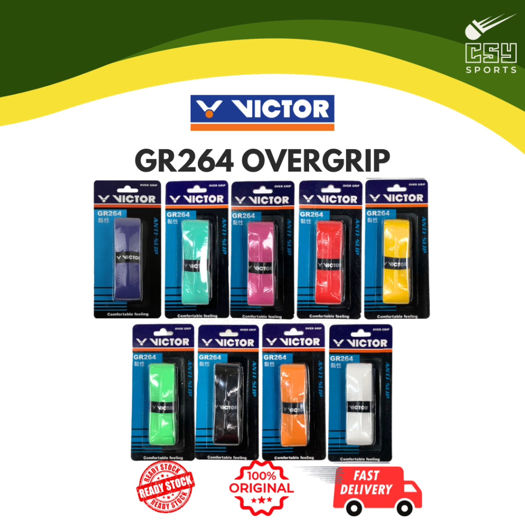 [100% ORIGINAL] VICTOR Racquet Grip GR264 Single Over Grip | Shopee ...