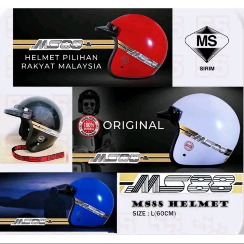 🤩MS88🤩HELMET MS88 ORIGINAL 💯% SIRIM!! | Shopee Malaysia