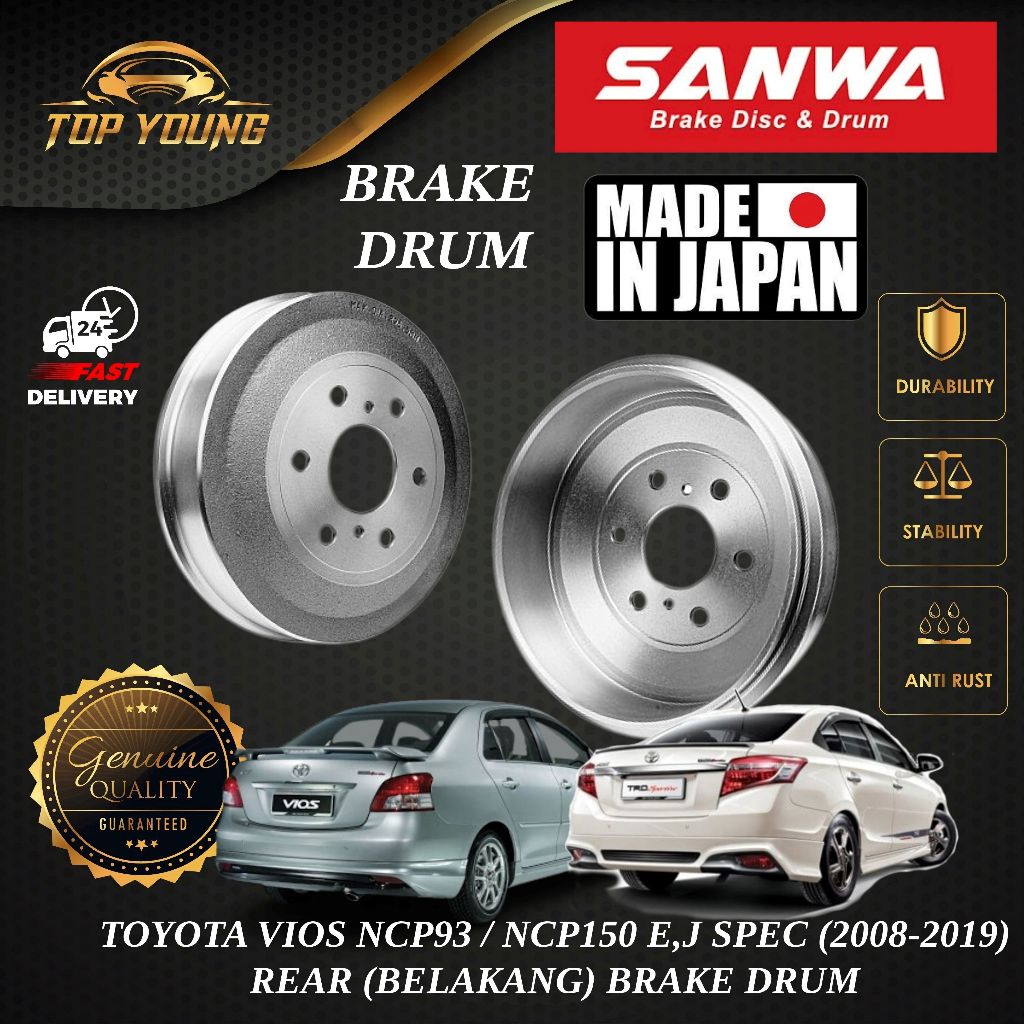 SANWA TOYOTA VIOS NCP93 , NCP150 (2008~2019) SPEC E , J REAR ( BELAKANG ...