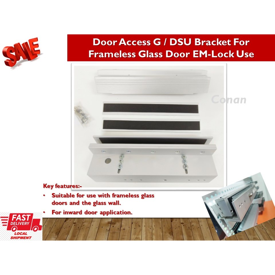 Door Access G Bracket / DSU Bracket For Frameless Glass Door Access EM ...