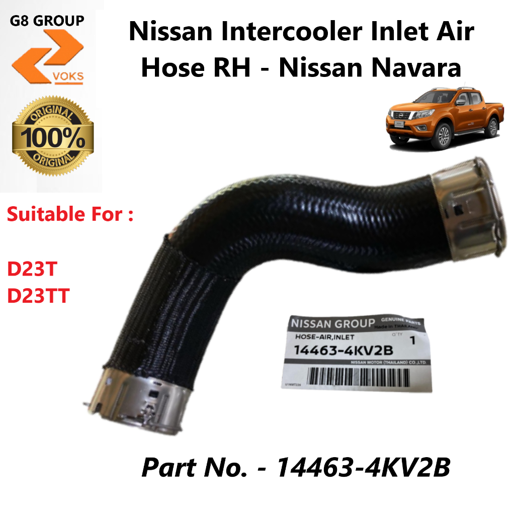 Nissan Intercooler Inlet Air Hose RH - Nissan Navara ( 14463-4KV2B ...