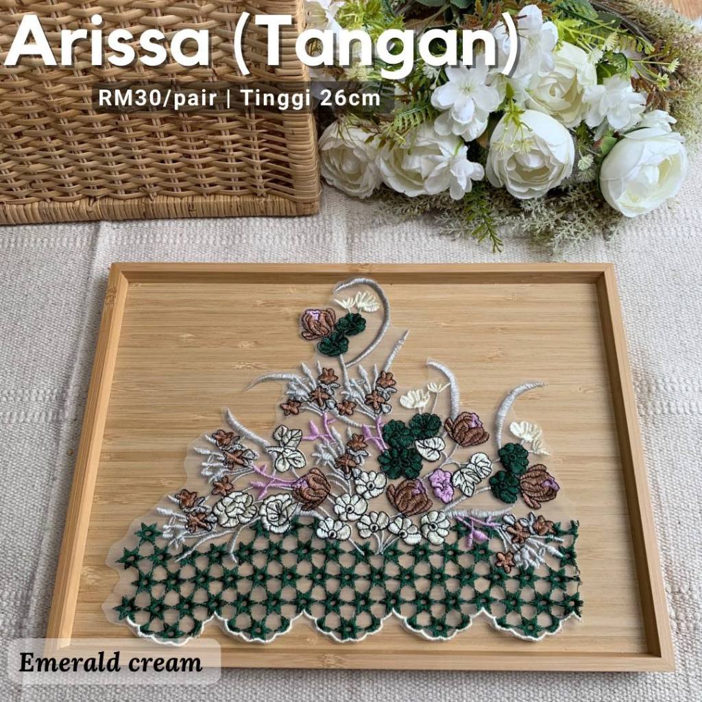 TRIMMING LACE ARISSA BORDER LACE UNTUK HUJUNG TANGAN DAN BAWAH BAJU ...