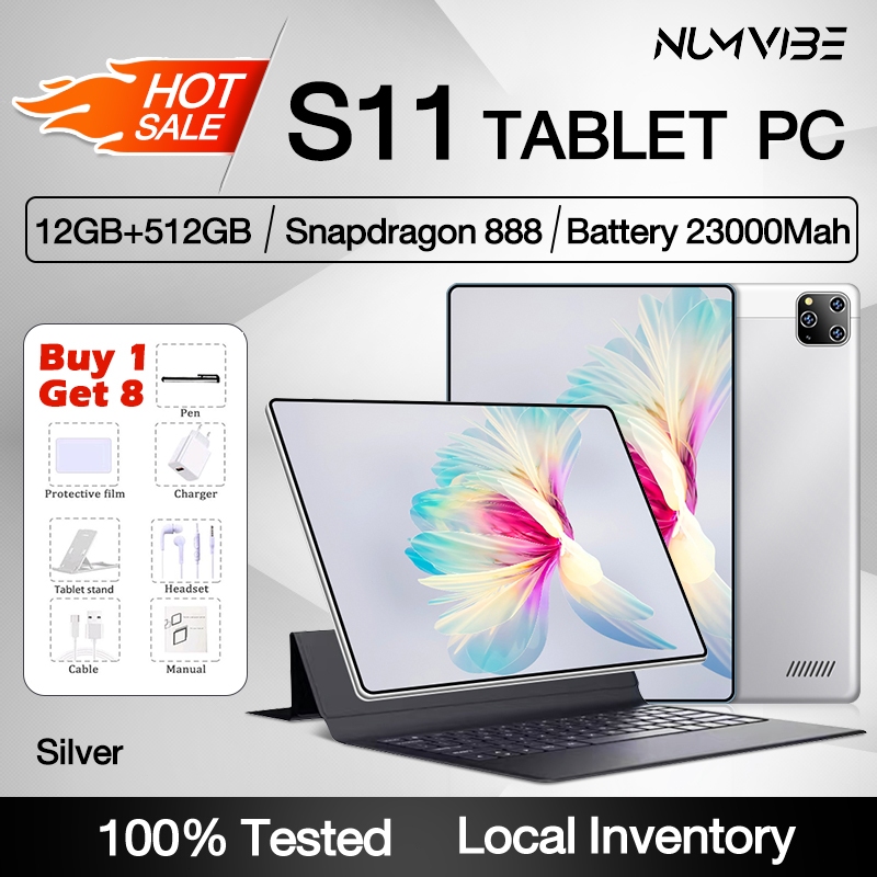 NUMVIBE 4G Dual SIM Android Galaxy Tablet S11 10.8 inch RAM 12GB ROM ...