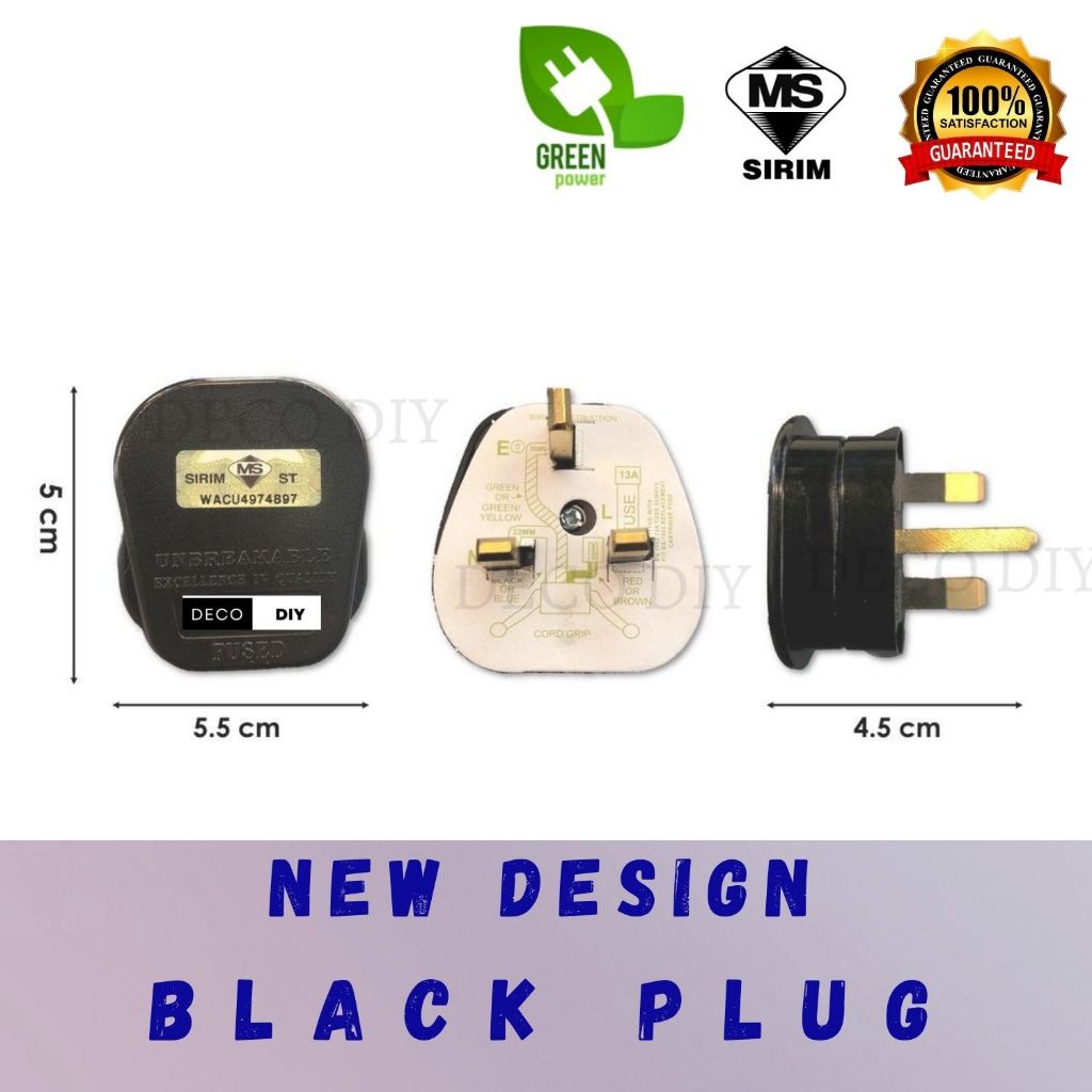 SIRIM 13A Plug Top 13A 3PIN PLUG 3 PIN PLUG 13APLUG PLUGTOP 13A 15A 20A ...