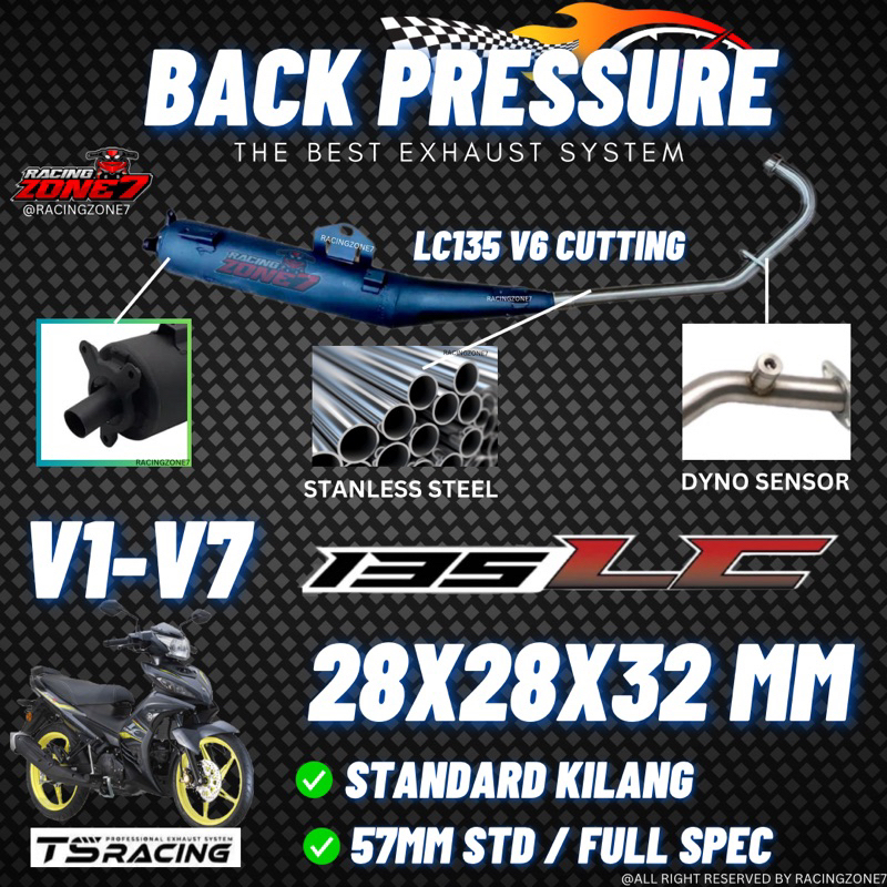 NEW TS RACING LC135 Super Back & Tru Pressure Exhaust /Pipe Angin ...