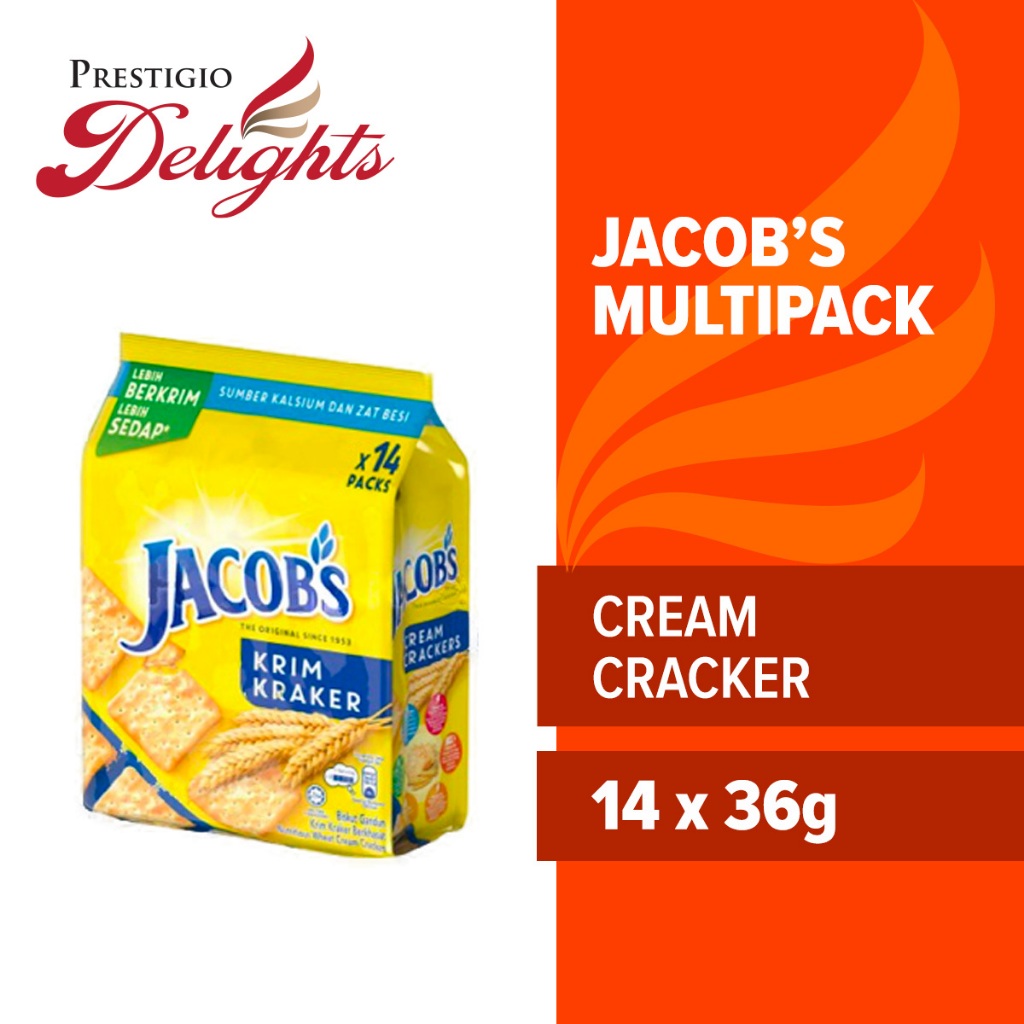 Jacob’s Multipack Cream Cracker 504g [Expiry Date : 9/2025] | Shopee ...