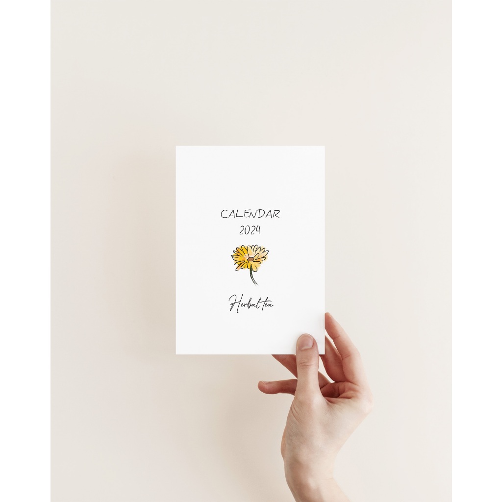 Herbal Tea Illustrations 2024 A6 Format Wall / Desk Calendar | Shopee ...