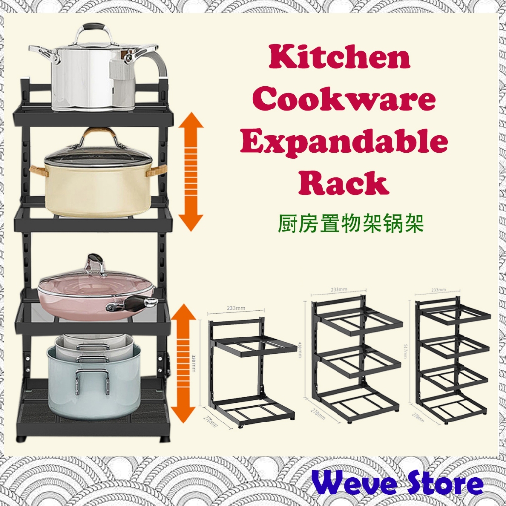 Multi Layer Kitchen Sink Rack Kitchen Pot Pan Wok Rack Cabinet Storage ...