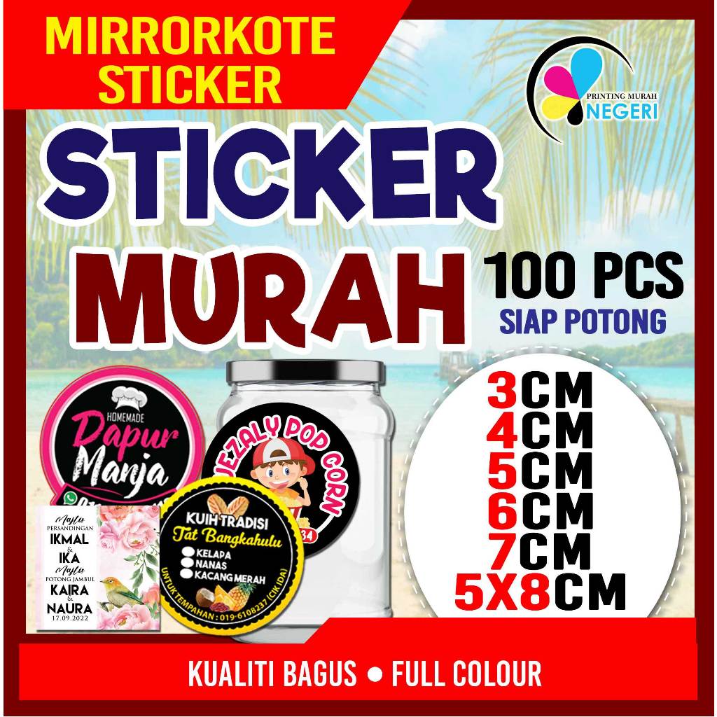 STICKER PRODUCT LABEL ( MINIMUM 100pcs ) MURAH.. MURAH - BERI DESIGN ...