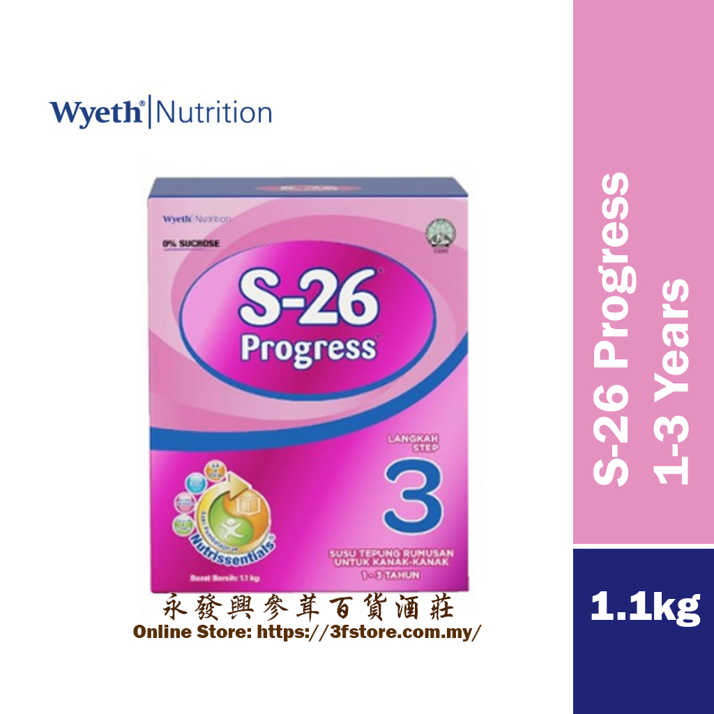 Wyeth S26 Progress Step 3 for 1-3 years old 550g/1.1kg/1.65kg | Shopee Malaysia