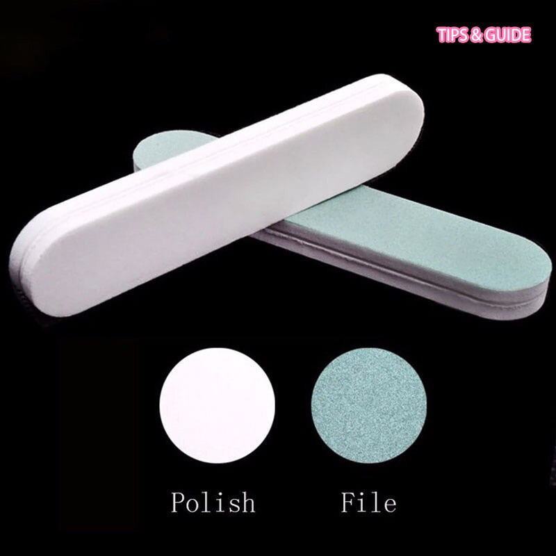 Dual sided Soft Sponge Nail File Buffer Handy Mini Sized Manicure ...