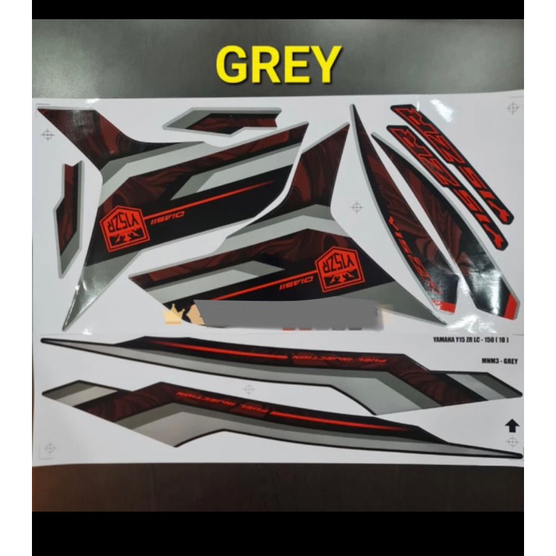 Yamaha Y15 Y15zr Body Cover Stripe Sticker 2022 (ori design) hijau ...
