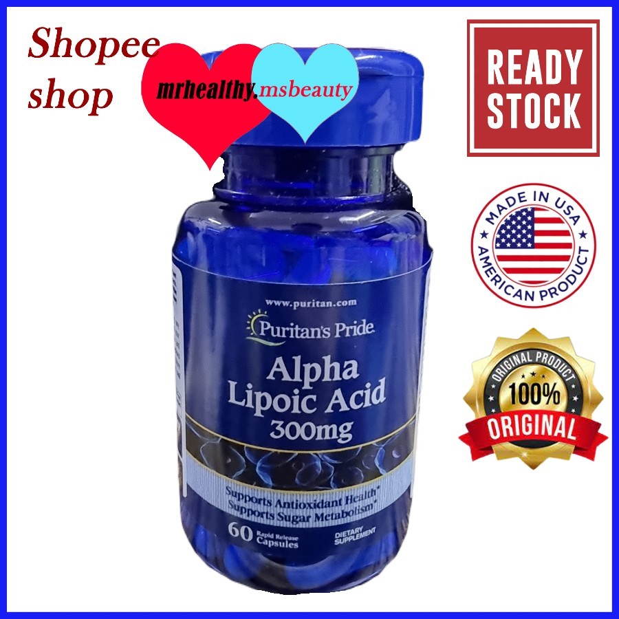 Puritan’s Pride Alpha Lipoic Acid 300mg 60 capsules | Shopee Malaysia