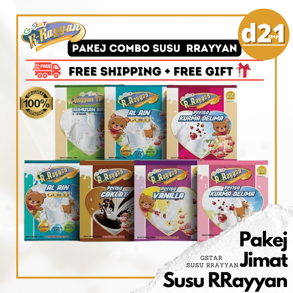 ORIGINAL HQ R-Rayyan Susu Kambing Formula Semua Perisa Pakej Jimat ...