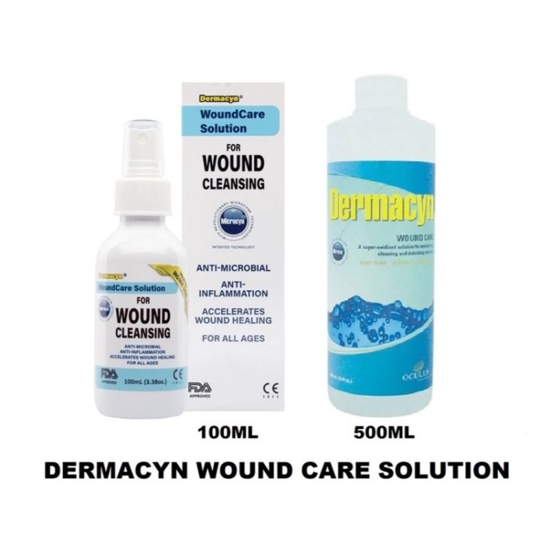DERMACYN WOUND CARE 500ML / DERMACYN WOUNDCARE SOLUTION SPRAY 100ML ...