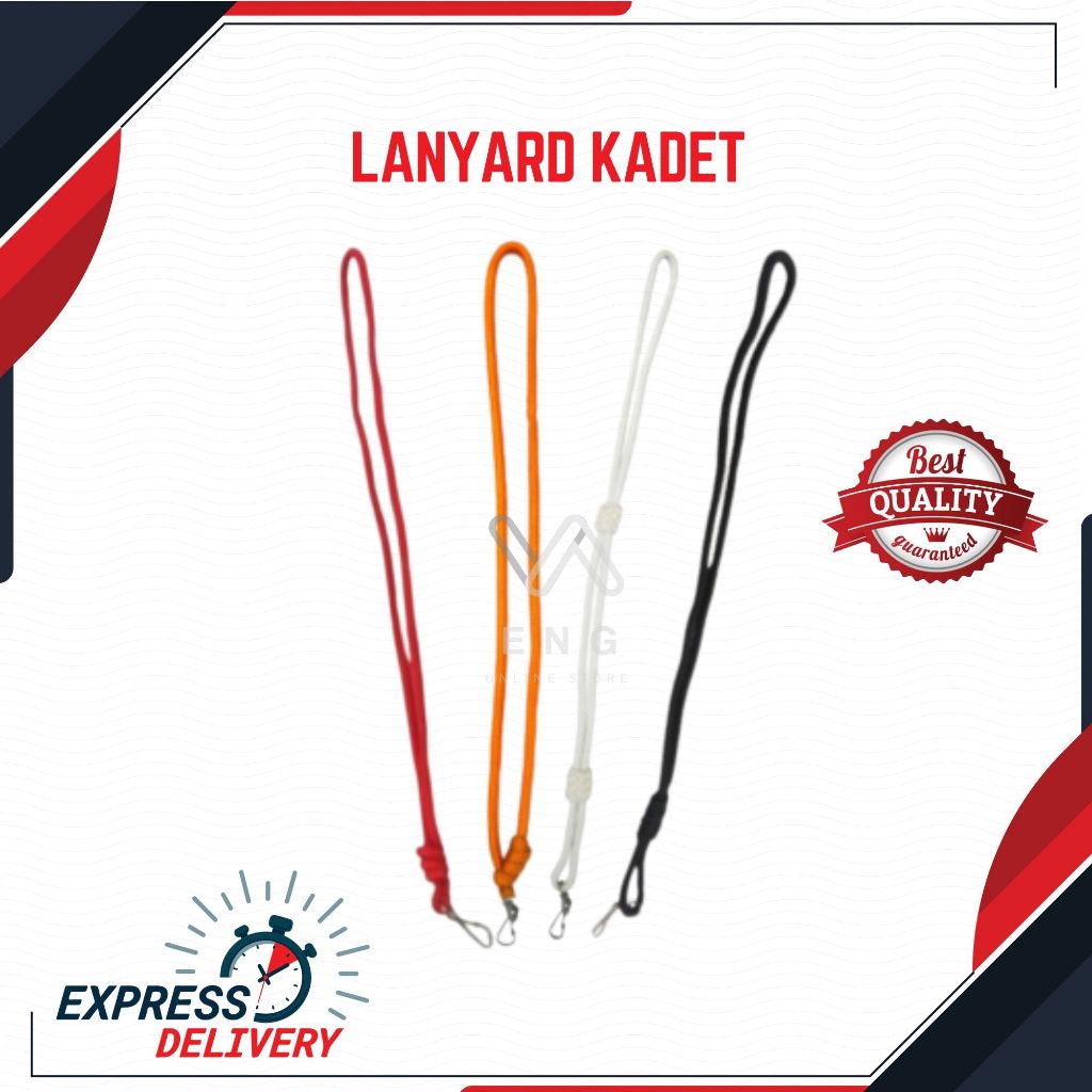 LANYARD KADET - PUTIH / HITAM / KUNING / MERAH / OREN | Shopee Malaysia