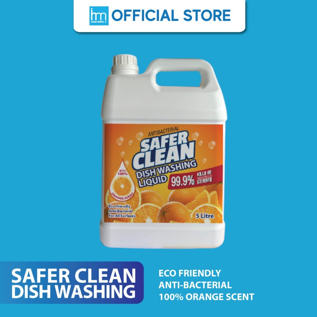 SaferClean Dishwashing Liquid 5L (Orange Scented) | Shopee Malaysia