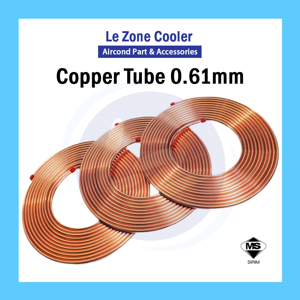 (15 meter) Hocol Copper Tube AMS Copper Tube Aircond Copper Pipe 1/4 ...