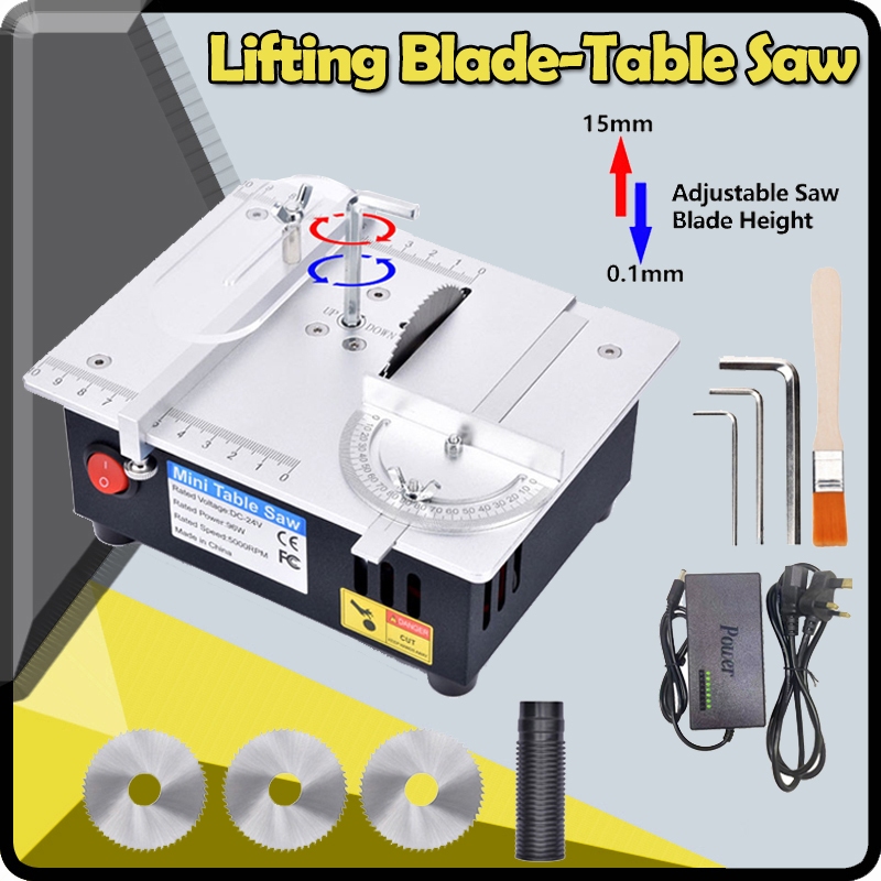 Mini Table Saw DIY Desktop Cutting Machine lift saw PCB blade Precision ...