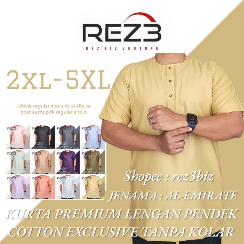 2 FOR RM 100 * PLUS SIZE KURTA PREMIUM EXCLUSIVE COTTON LENGAN PANDEK TANPA KOLAR & TANPA LOGO ...