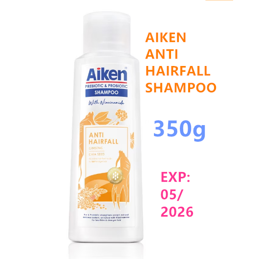 AIKEN Prebiotic & Probiotic Shampoo Anti Hairfall 350g [EXP: 05/2026 ...