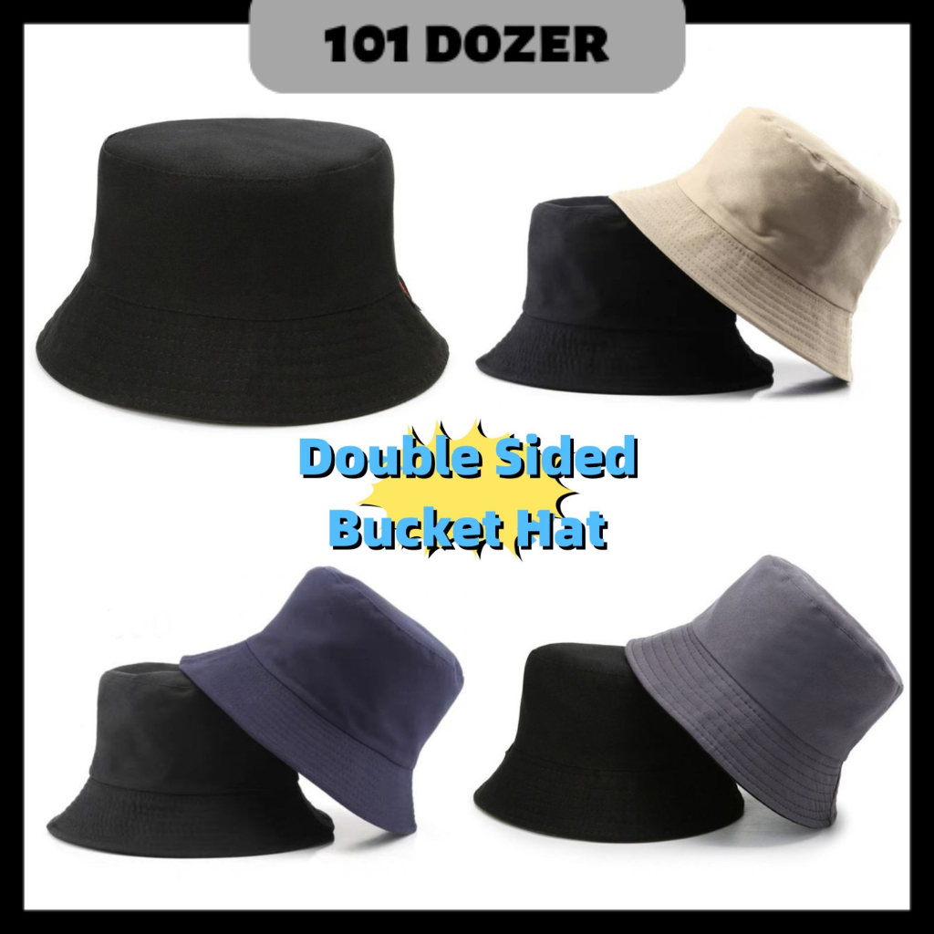 Dual Side use / Double Side Flipped Cap Bucket Hat Unisex Women Men ...