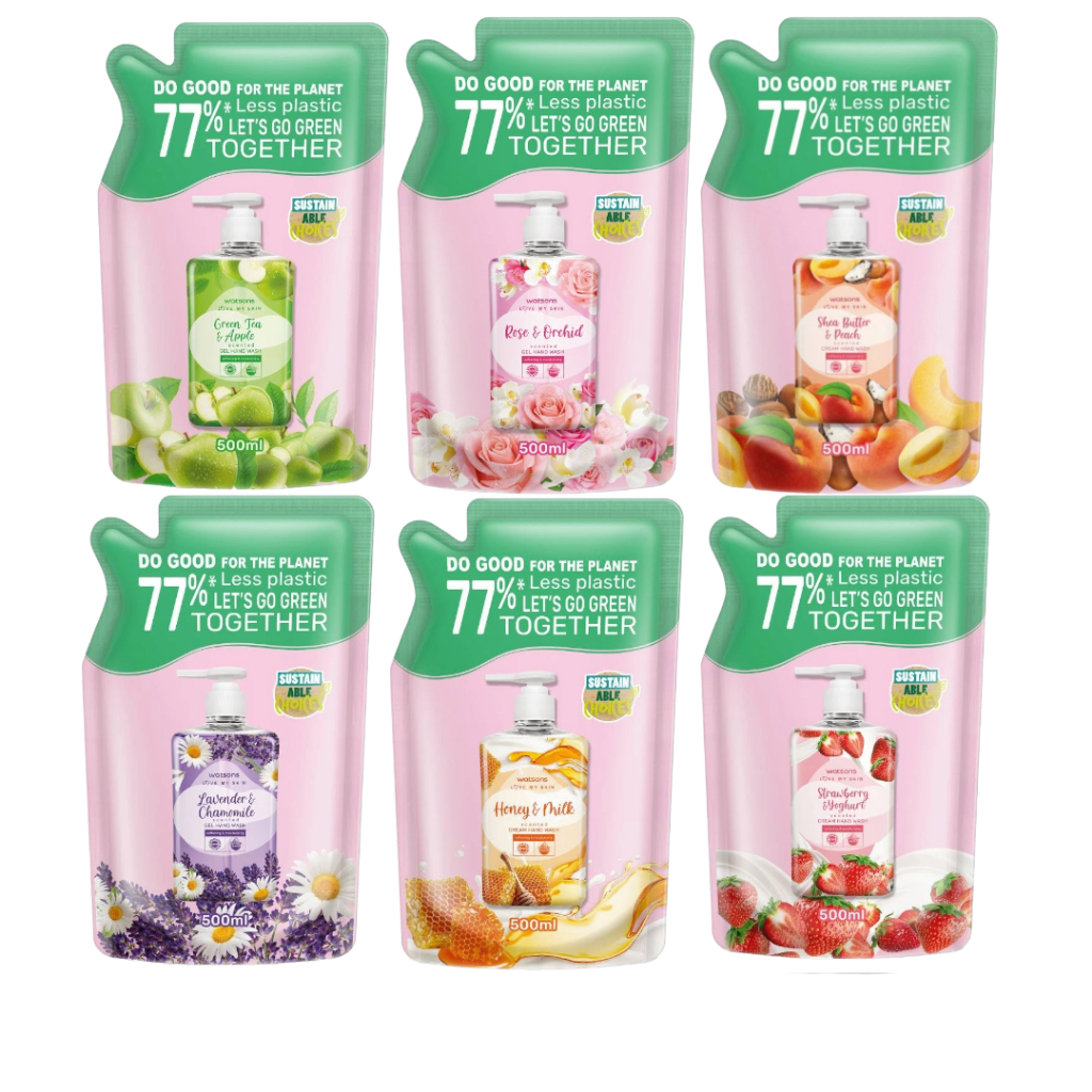 Watsons Hand Wash Refill Pack 500ml (Gel/Cream) | Shopee Malaysia
