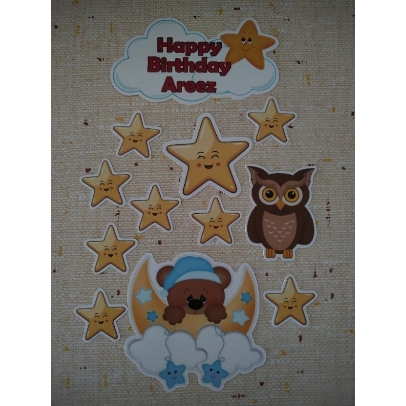 TWINKLE LITTLE STAR CAKE TOPPER (FREE ADD NAME) | Shopee Malaysia