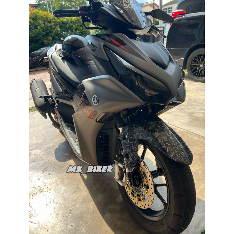 Forged Carbon Mudguard Yamaha NVX 155 V1 V2 Fender Depan Carbon Forged ...