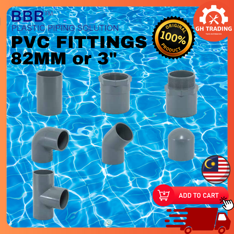 PVC Fitting 80mm 3" Socket Elbow 45 Tee PT Socket V Tank Connector ...